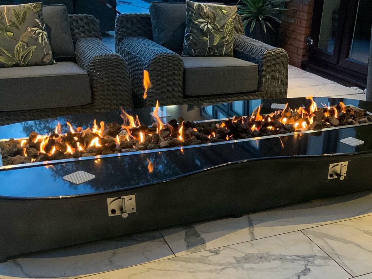 Rectangle Gas Fire Pit Burner Kit - Brightstar Fires