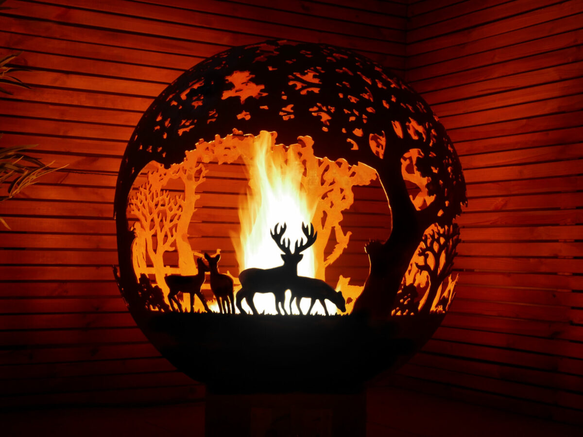 Outdoor Gas Fire Sphere Sculptures - Brightstar Fires