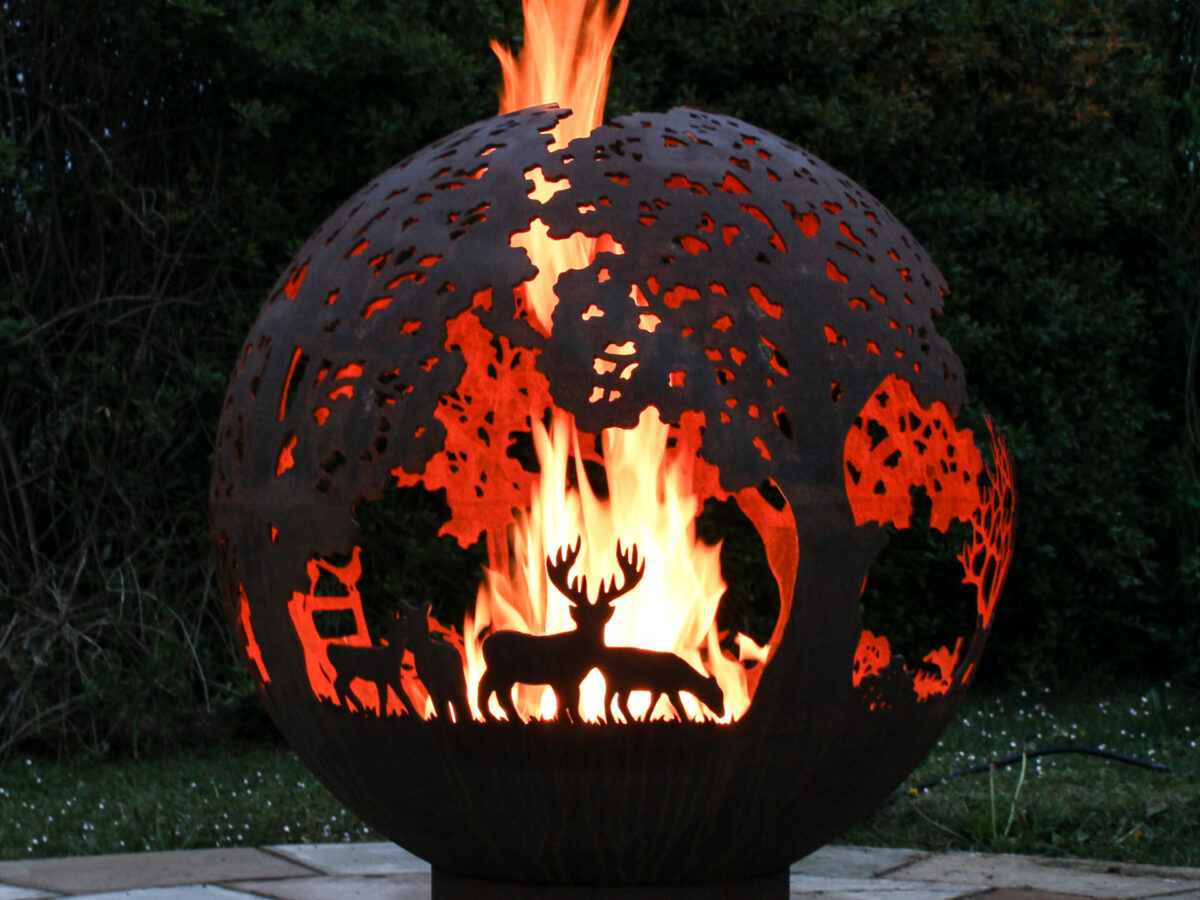 Outdoor Gas Fire Sphere Sculptures - Brightstar Fires