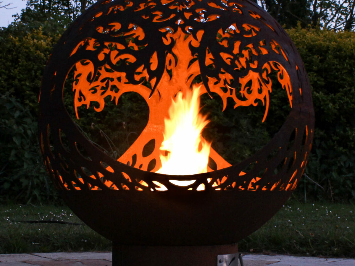 Outdoor Gas Fire Sphere Sculptures - Brightstar Fires